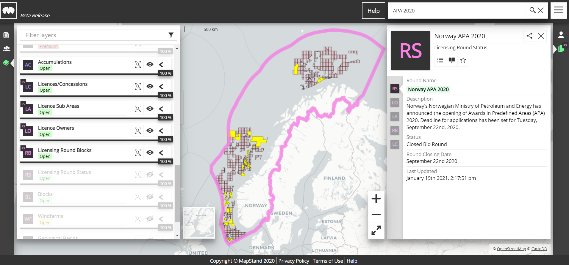 How do I view licensing round blocks? (I know the license round name)